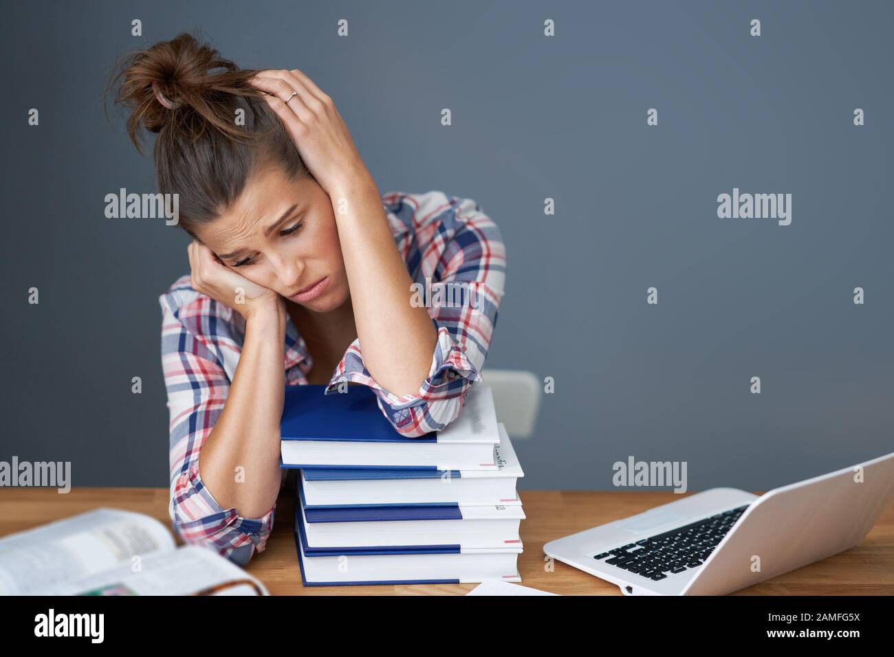 Frustrated College Student Computer