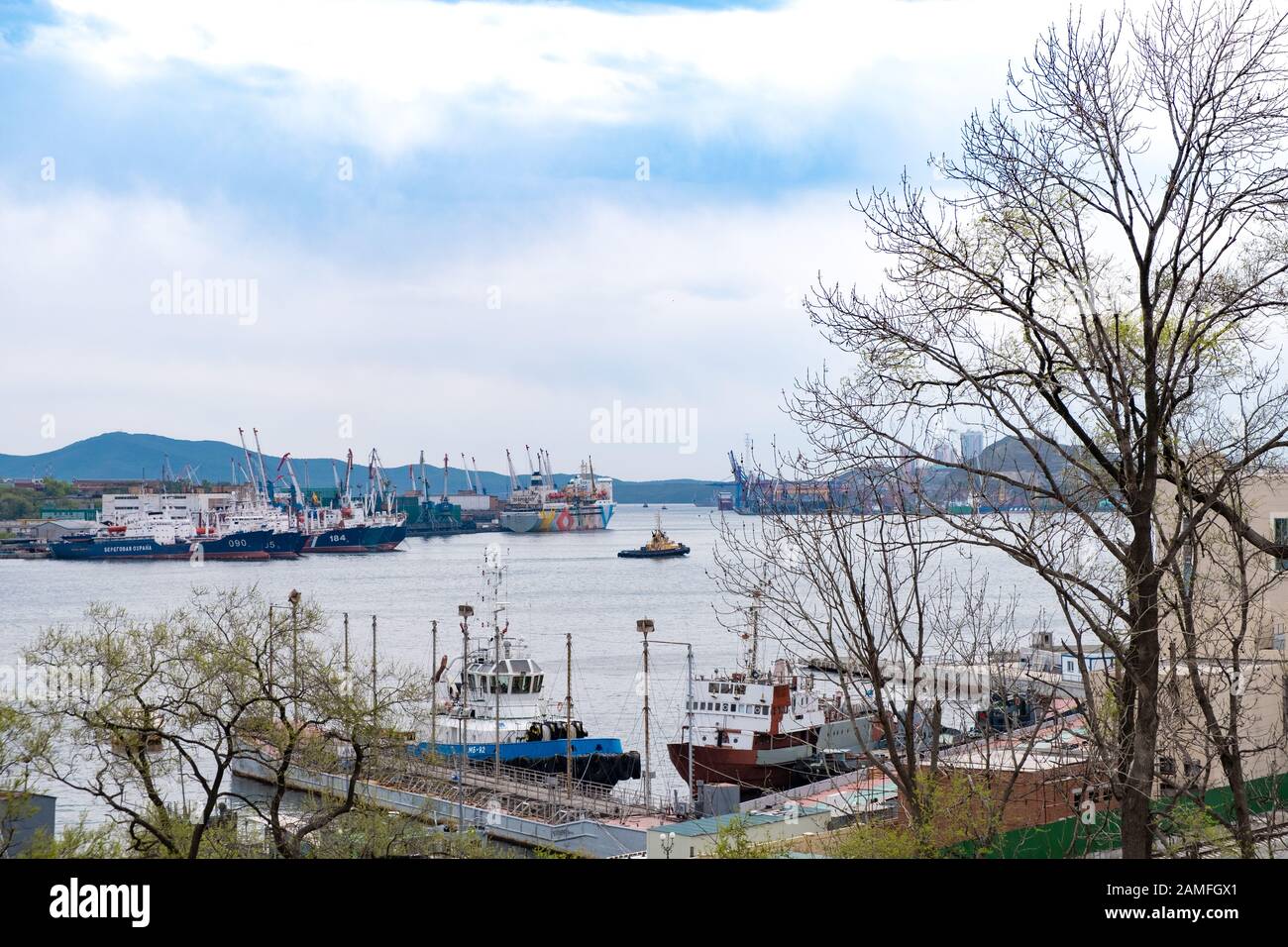 Bridge over amur bay hi-res stock photography and images - Alamy