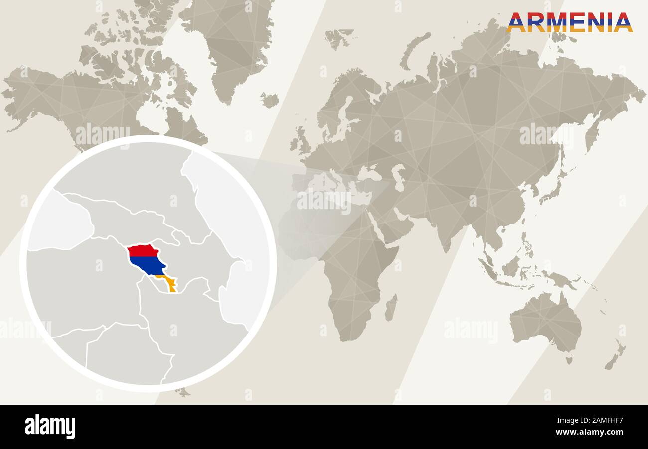 Armenia flag on abstract Stock Vector Images - Alamy