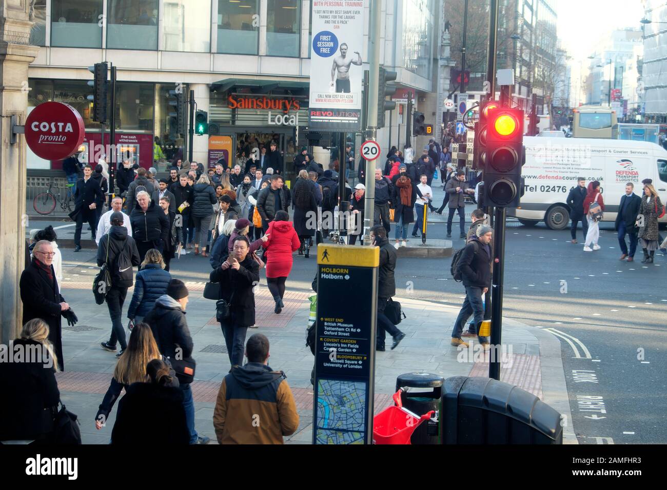 Red Light At Pedestrian Crossing Lights High Resolution Stock ...