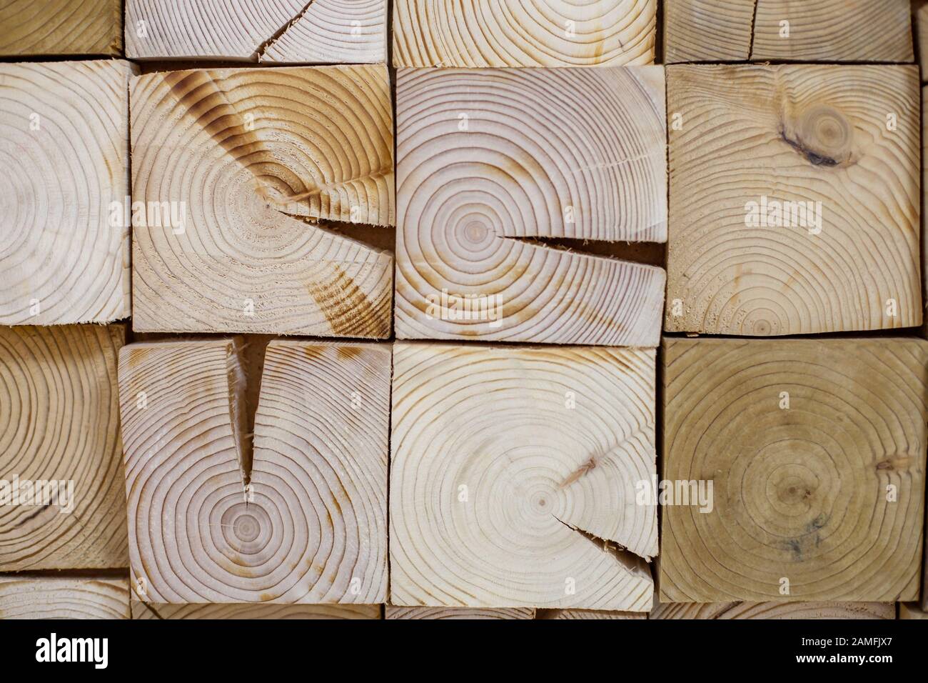 Texture of a cut square wood block. Wood square texture background ...