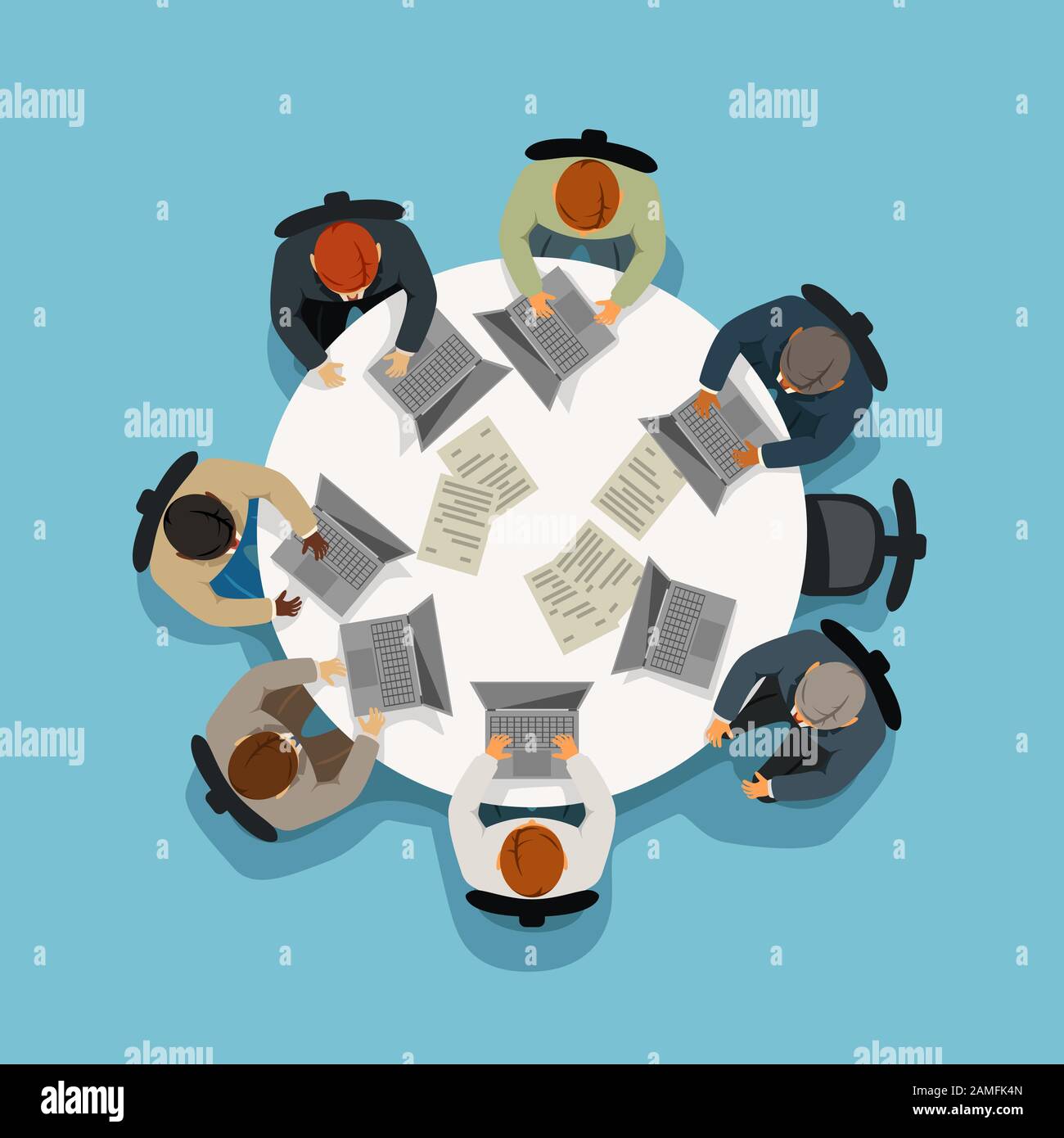 Laptop top view Stock Vector Images - Alamy