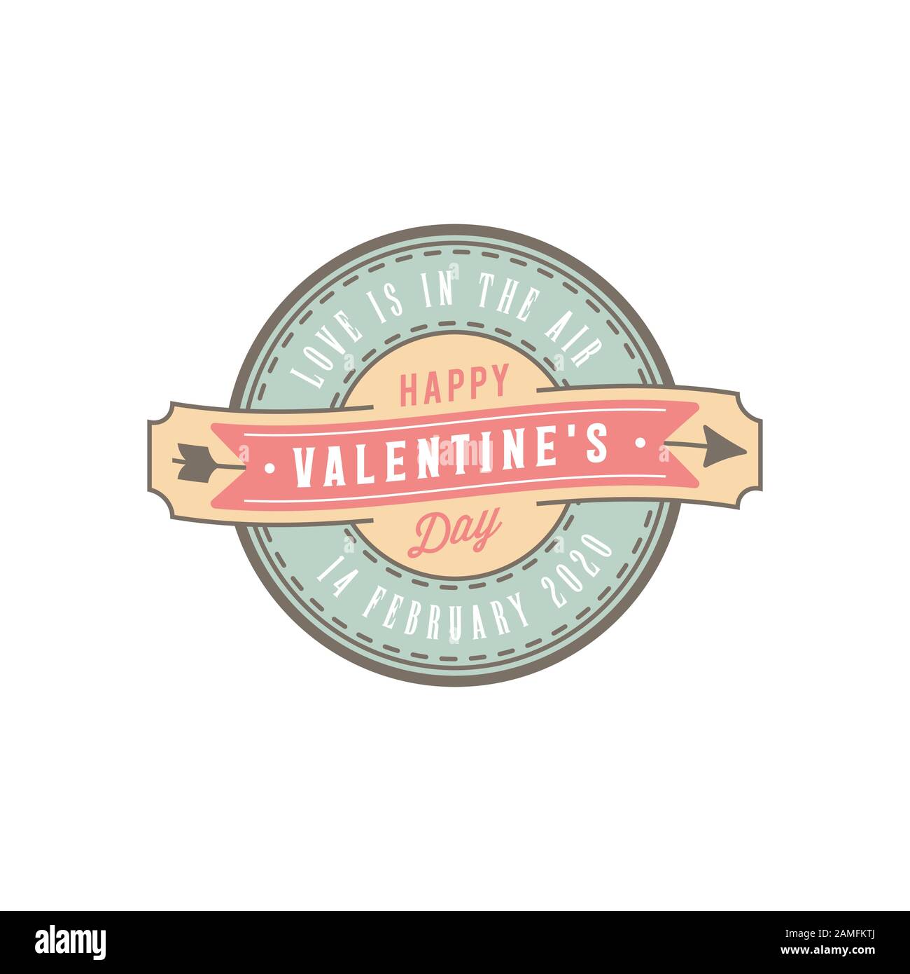Valentines day badges and stickers. 14 february vector illustration ...