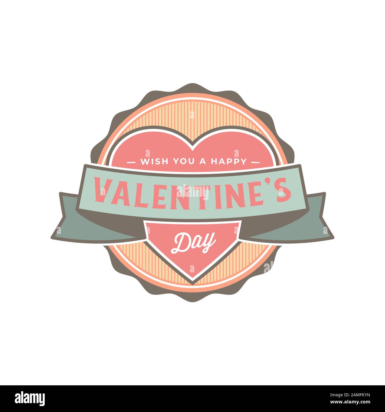 Valentines day badges and stickers. 14 february vector illustration ...
