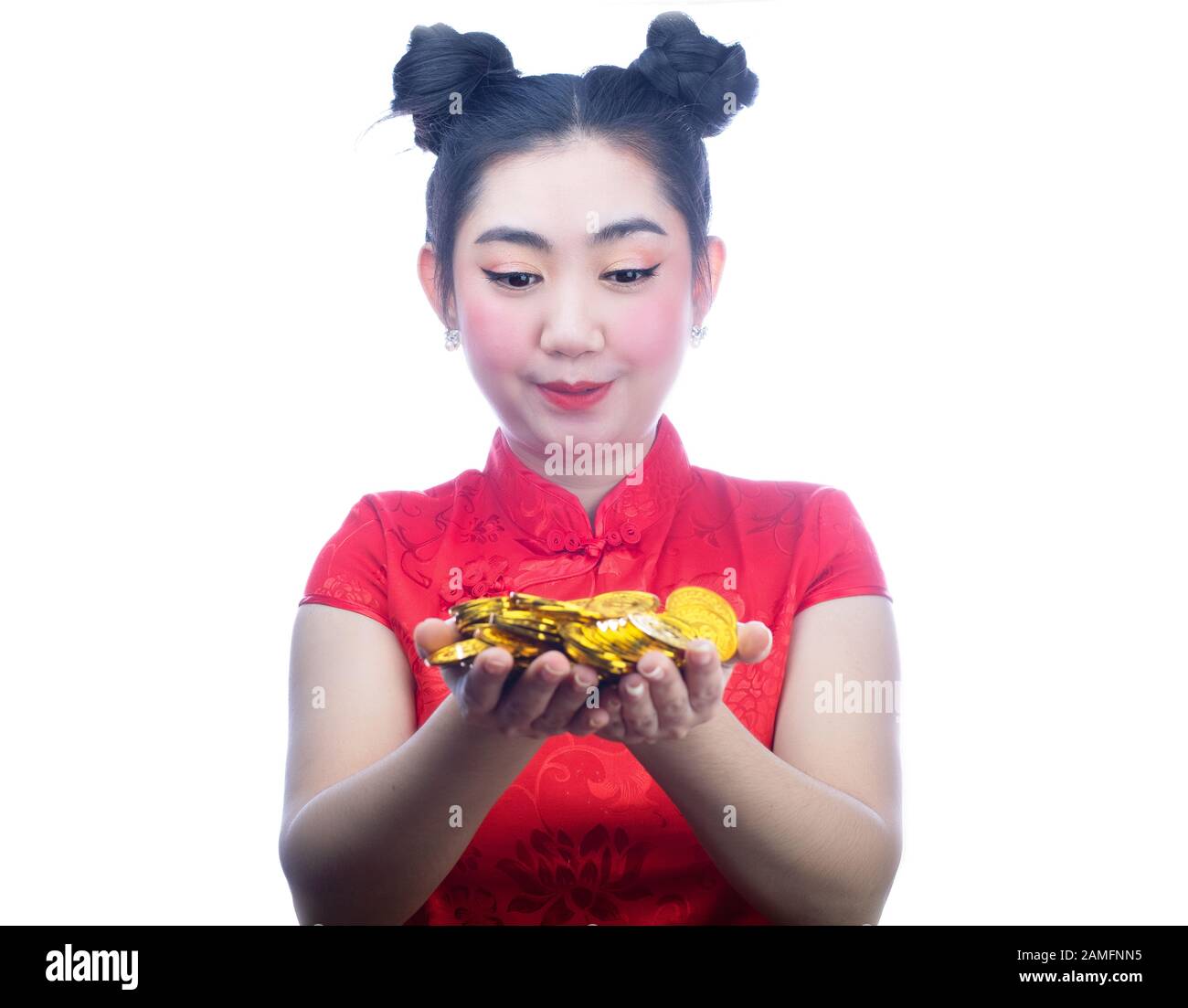 Gold cheongsam hi-res stock photography and images - Alamy