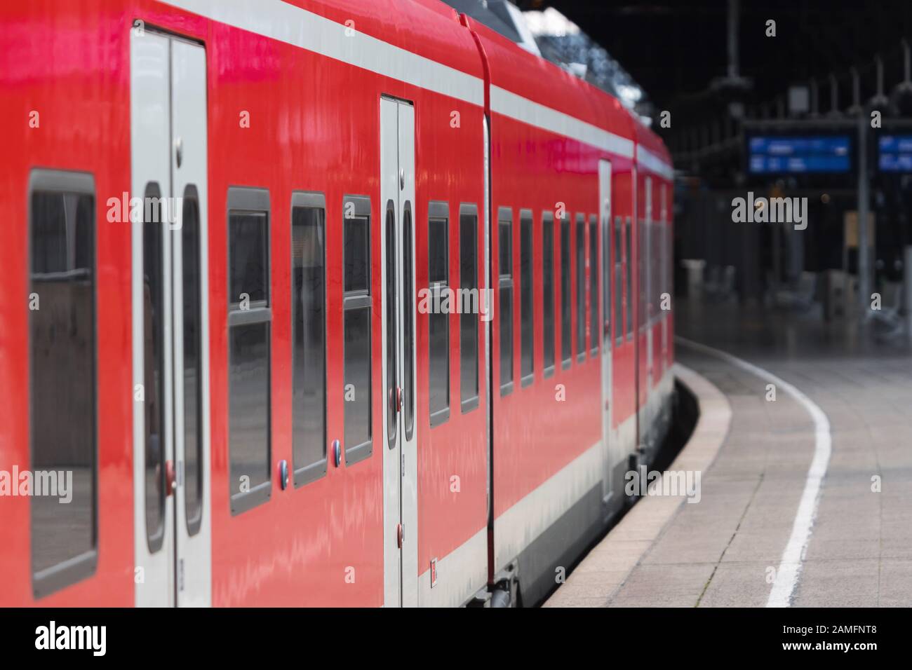 passenger train wagons in germany Stock Photo - Alamy