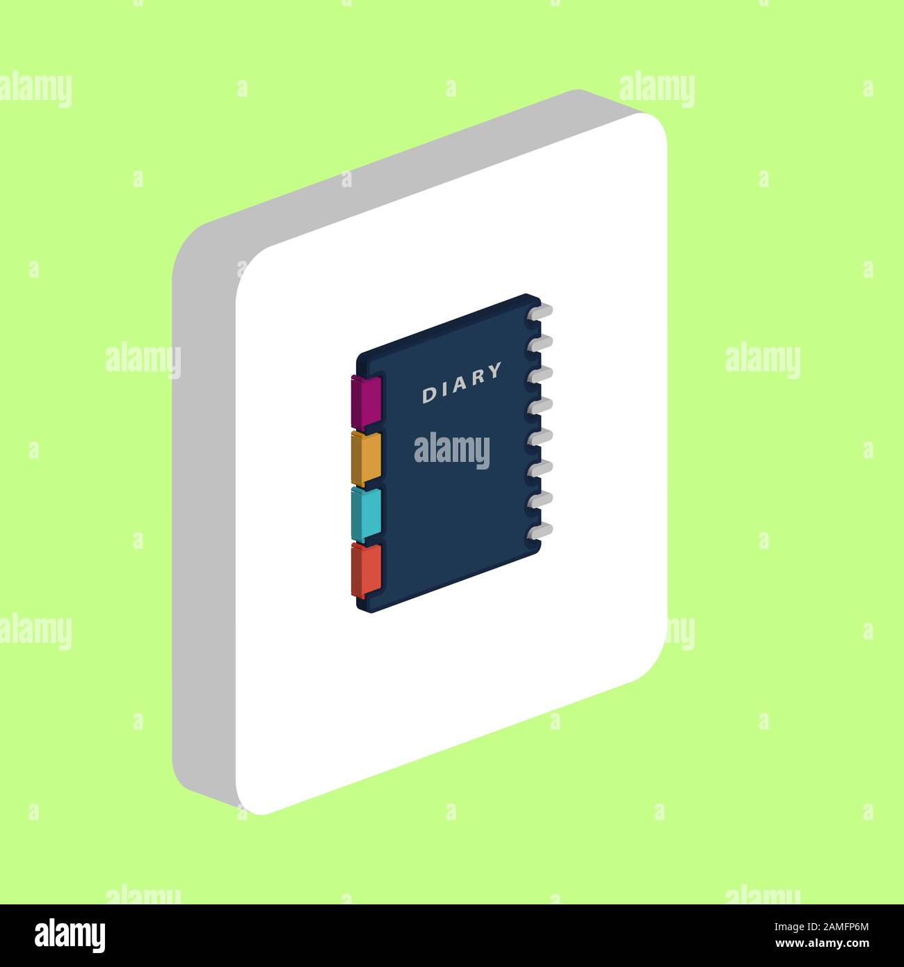 Diary, Copybook Simple vector icon. Illustration symbol design template ...