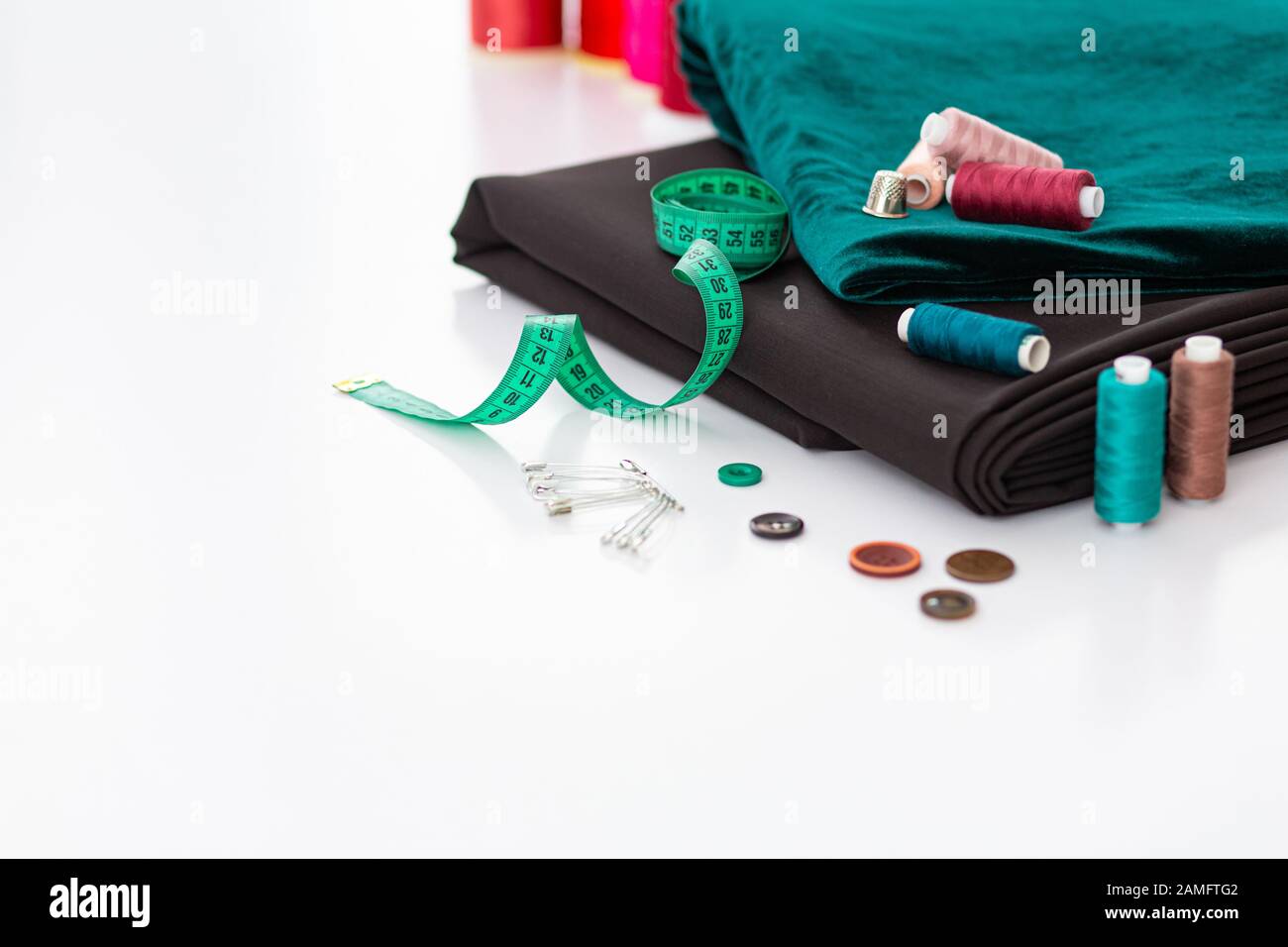 Sewing background. Sewing background Stock Photo - Alamy
