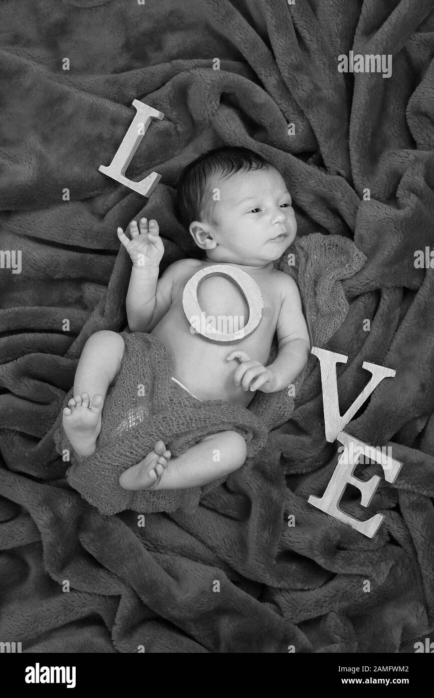 baby boy 1 week old Stock Photo - Alamy