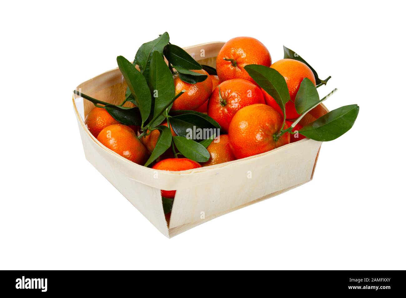 basket of clementines white background Stock Photo - Alamy