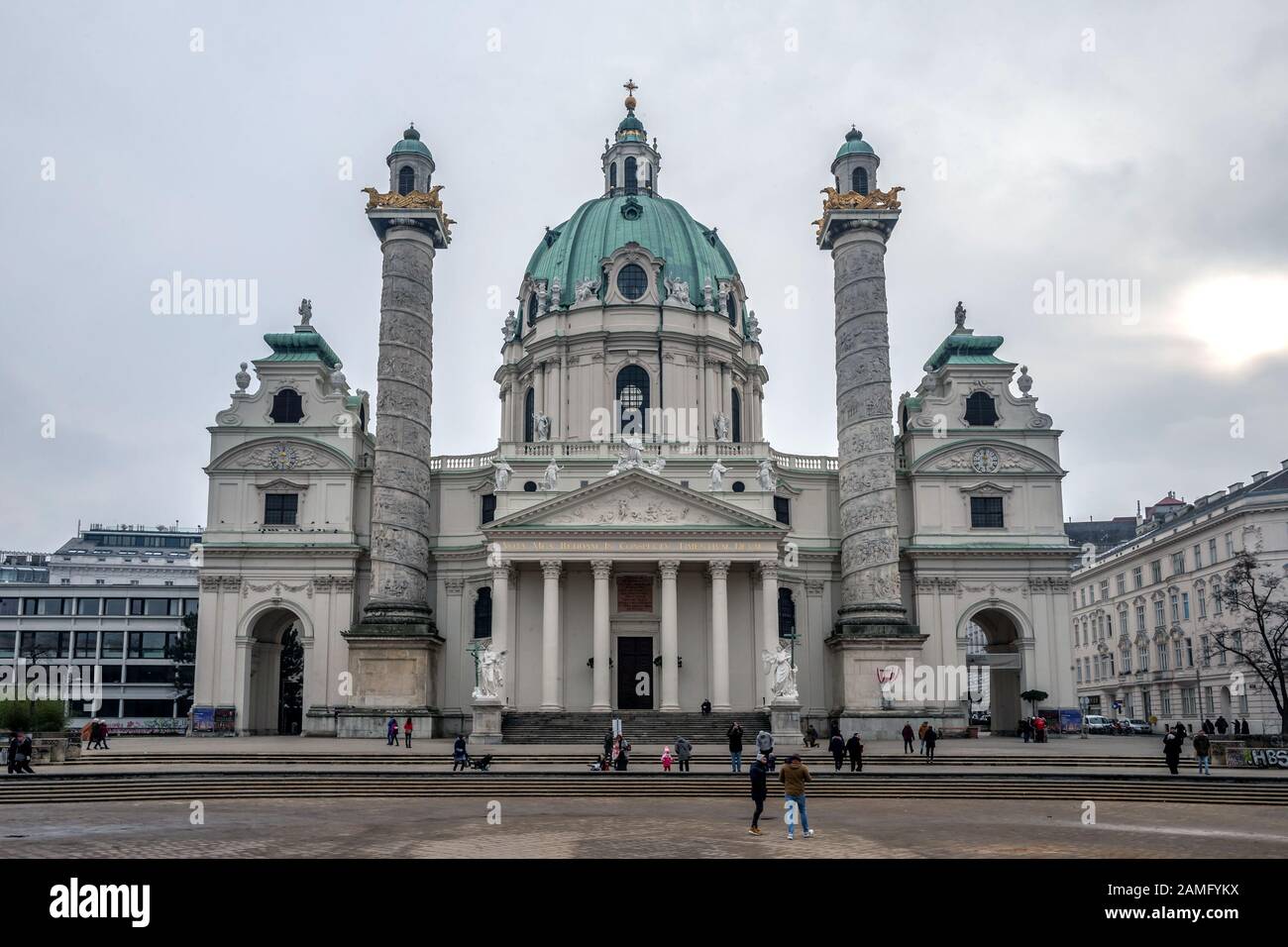 The Karlskirche in Karlsplatz in Vienna, Austria Stock Photo - Alamy
