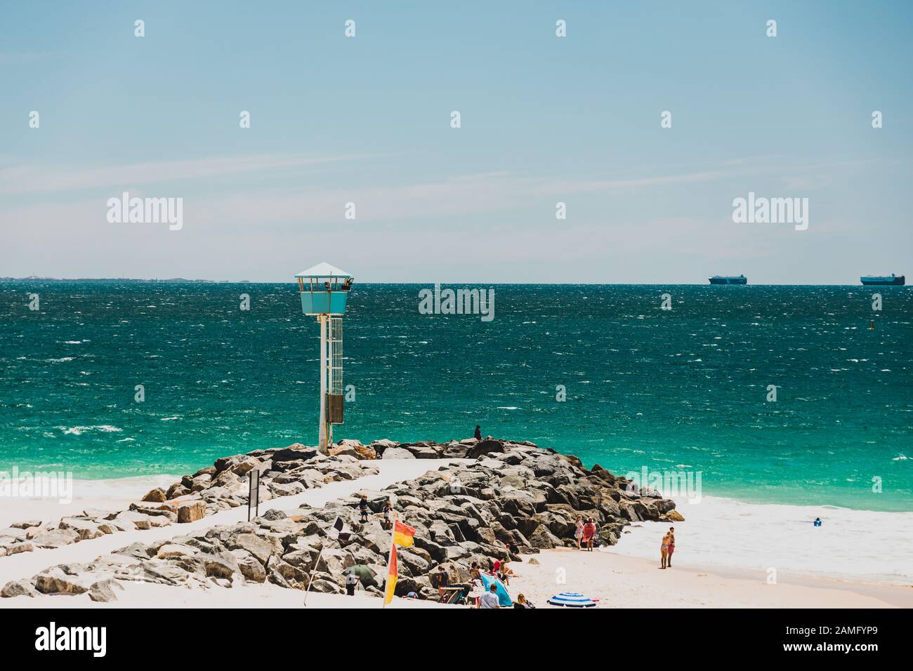 PERTH, AUSTRALIA - January 5th, 2020: view of City Beach near Perth ...