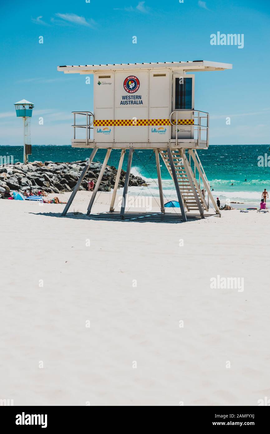 PERTH, AUSTRALIA - January 5th, 2020: view of City Beach near Perth ...