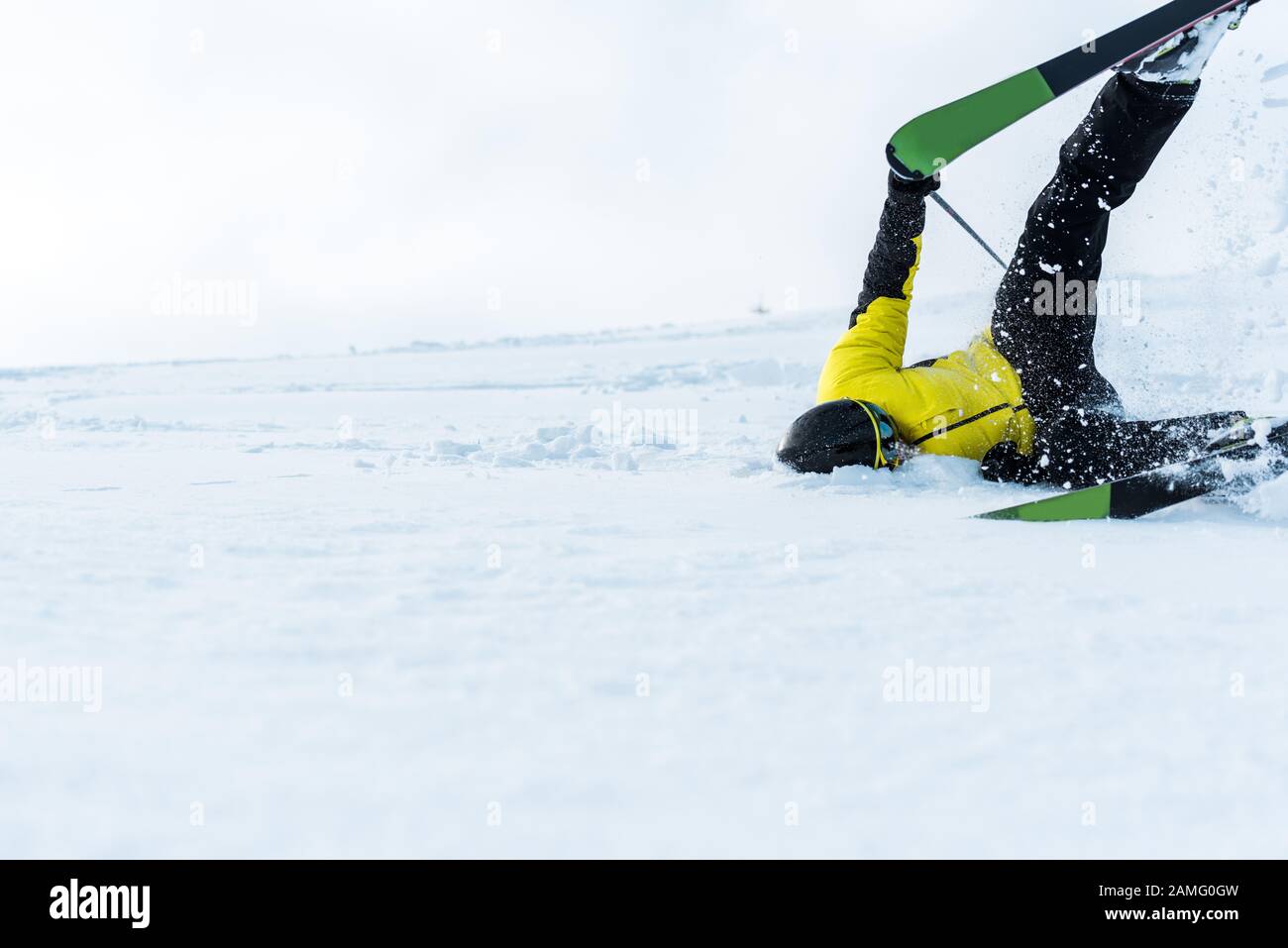Skiing in falling snow hi-res stock photography and images - Alamy