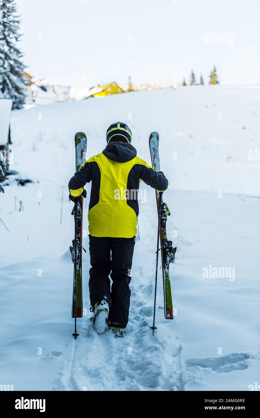 Skier in helmet hi-res stock photography and images - Alamy
