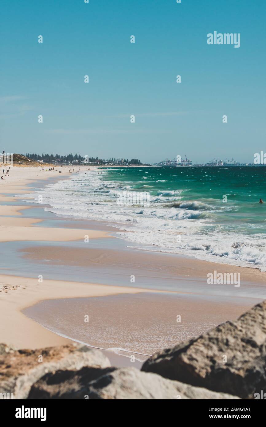 PERTH, AUSTRALIA - January 5th, 2020: view of City Beach near Perth ...