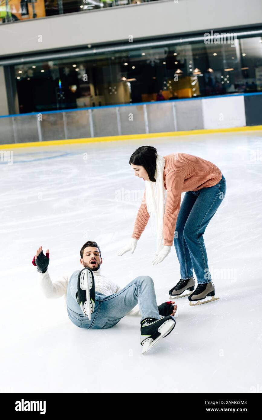 Ice Skating Falling Over