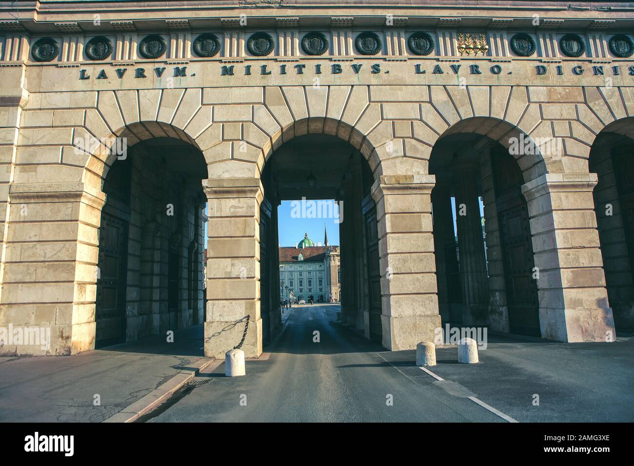 Vienna city gate with five arches Stock Photo - Alamy