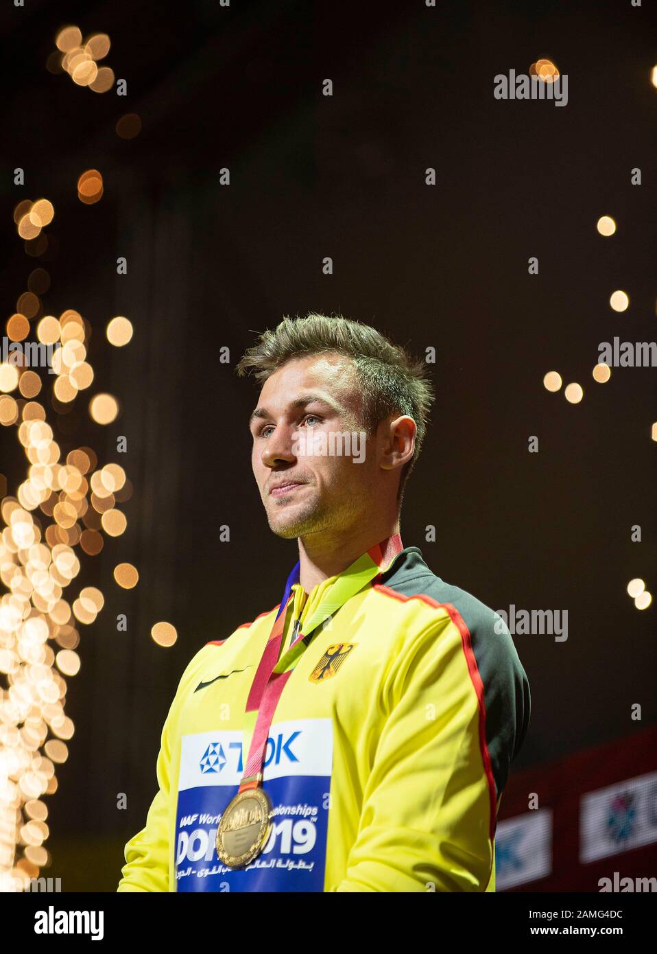 Winner Niklas KAUL (Germany/1st place) with medal gold medal, gold ...