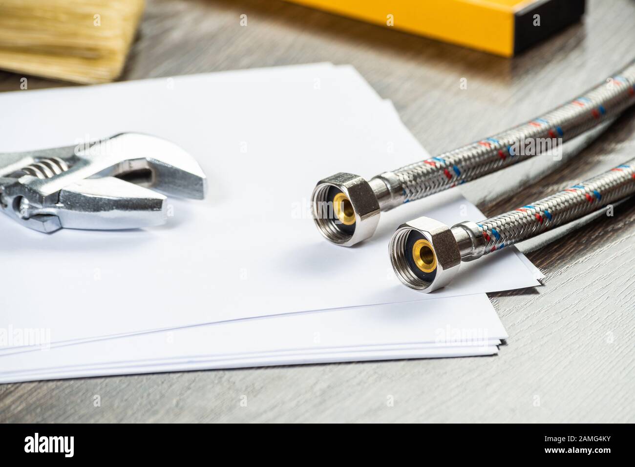 Water fittings and connections with segments Stock Photo - Alamy