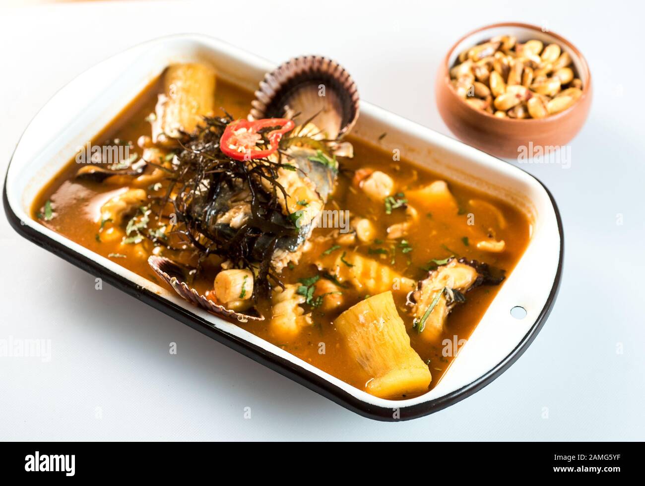 Peruvian food: Seafood soup, called Parihuela Especial Onion Stock ...