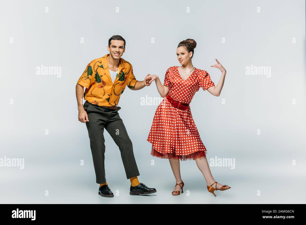 Two people dancing swing hands hi-res stock photography and images - Alamy