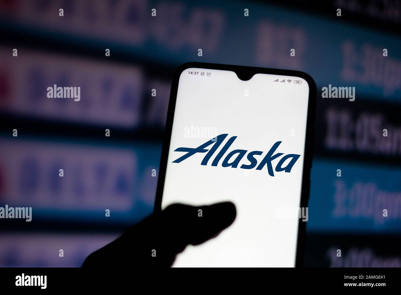 Alaska airlines logo hi-res stock photography and images - Alamy