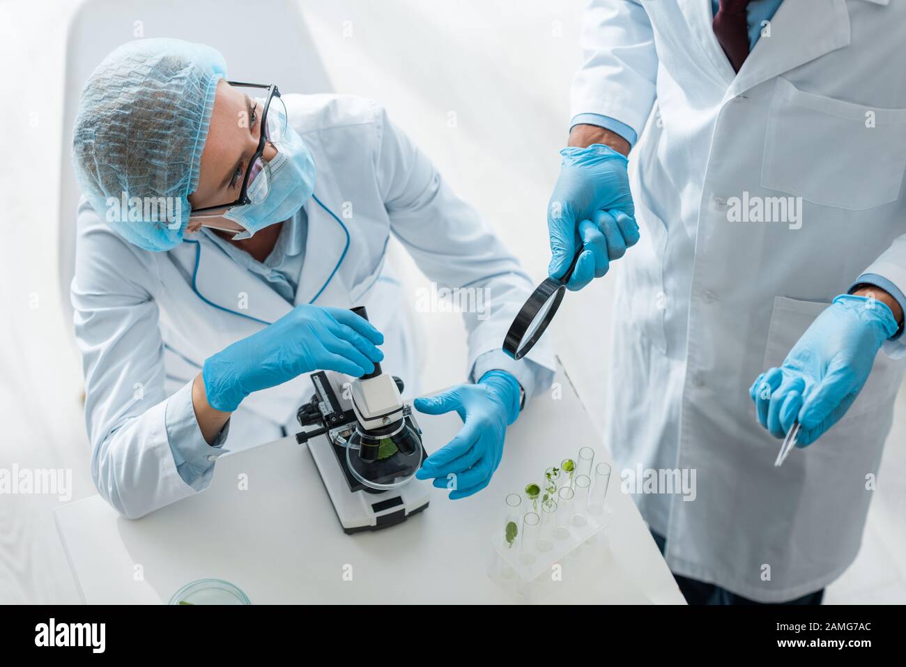 Overhead of two people talking hi-res stock photography and images - Alamy