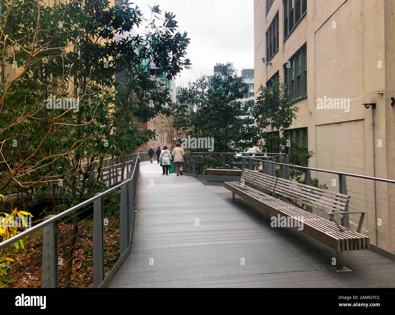 The High Line walkway is a former New York Central Railroad on the West ...