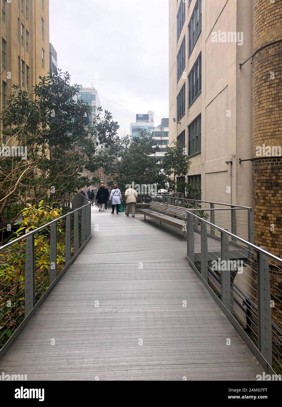 The High Line walkway is a former New York Central Railroad on the West ...