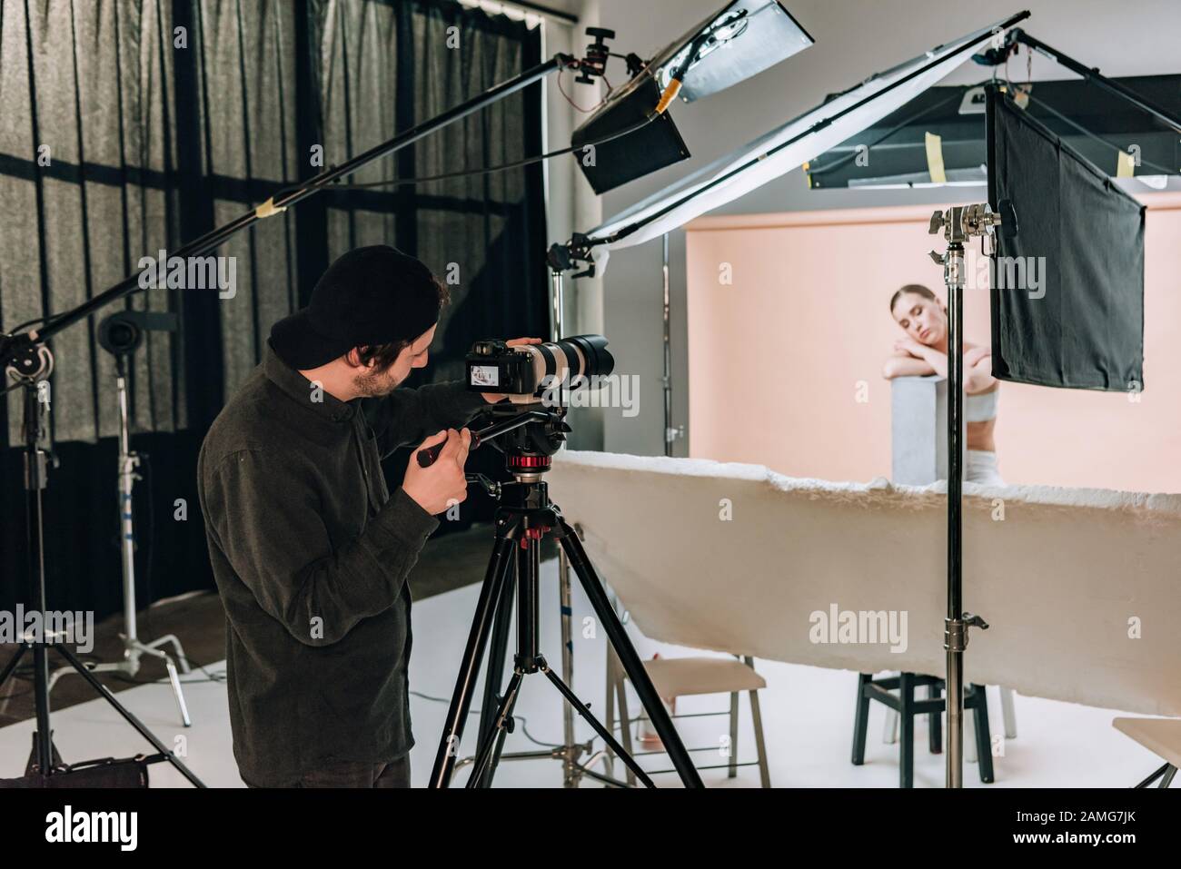 Cameraman studio shooting hi-res stock photography and images - Alamy
