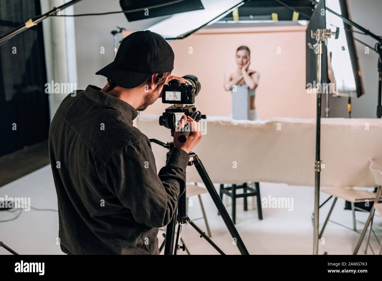 Cameraman Filming Woman High Resolution Stock Photography and Images ...