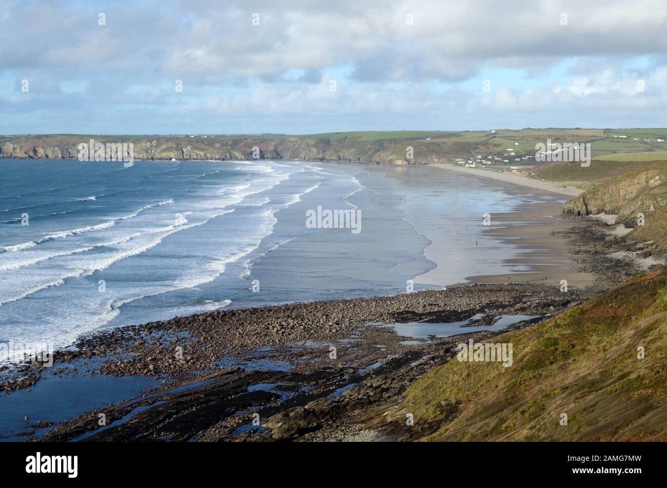 Newgale Beach Beach from Pembrokeshire Coast National Park one of ...