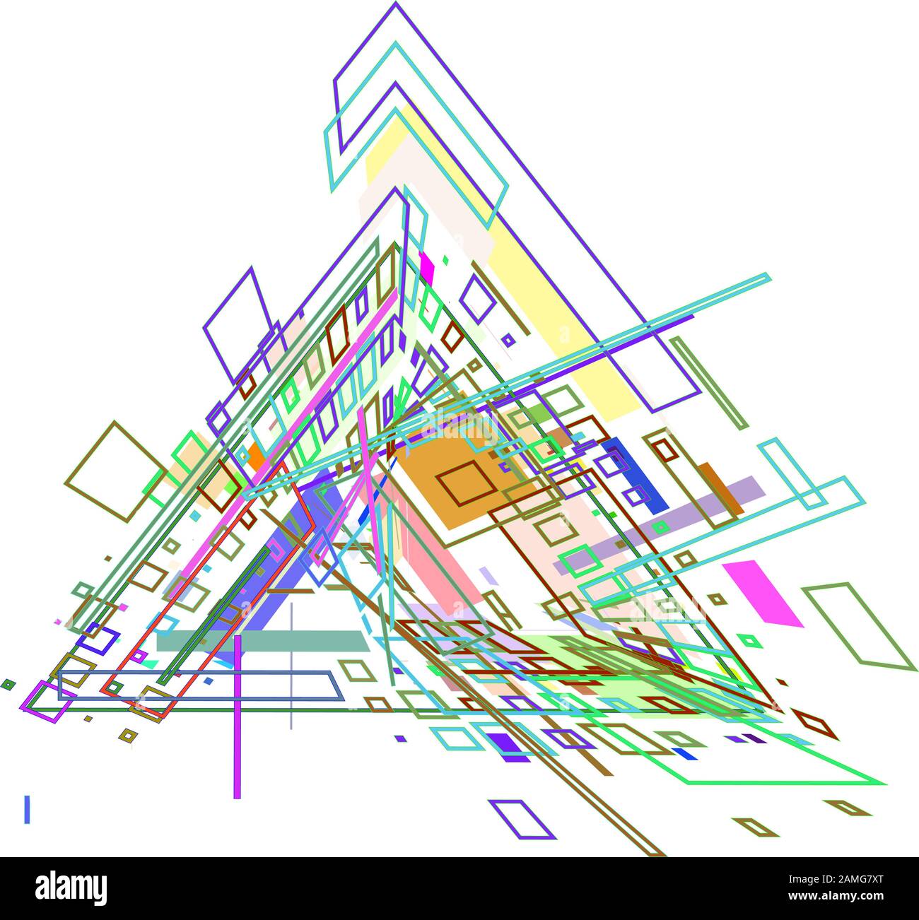 Triangle of colored geometric shapes Stock Vector Image & Art - Alamy