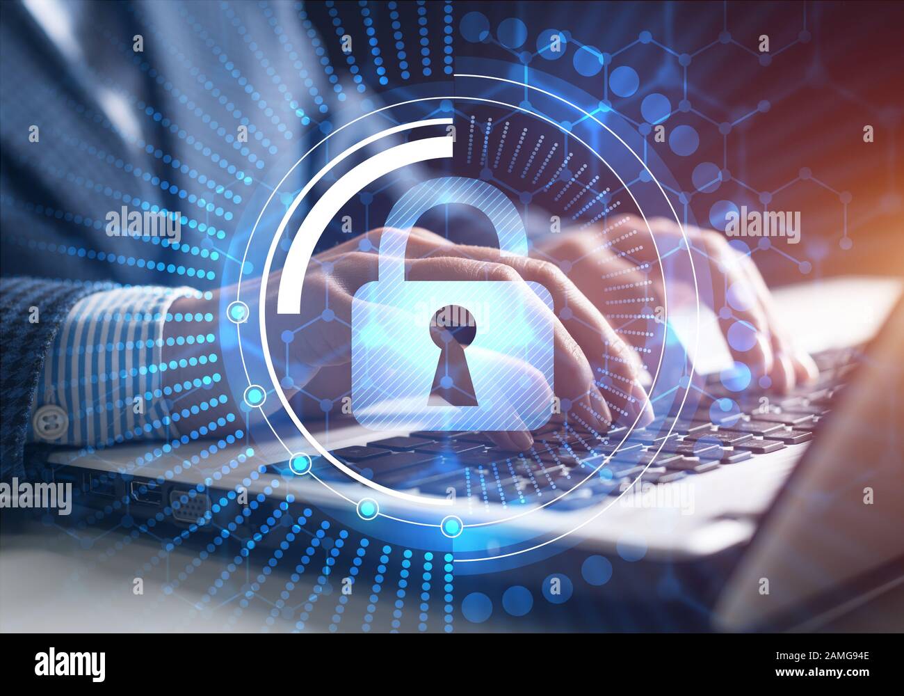 Digital cybersecurity and network protection Stock Photo - Alamy