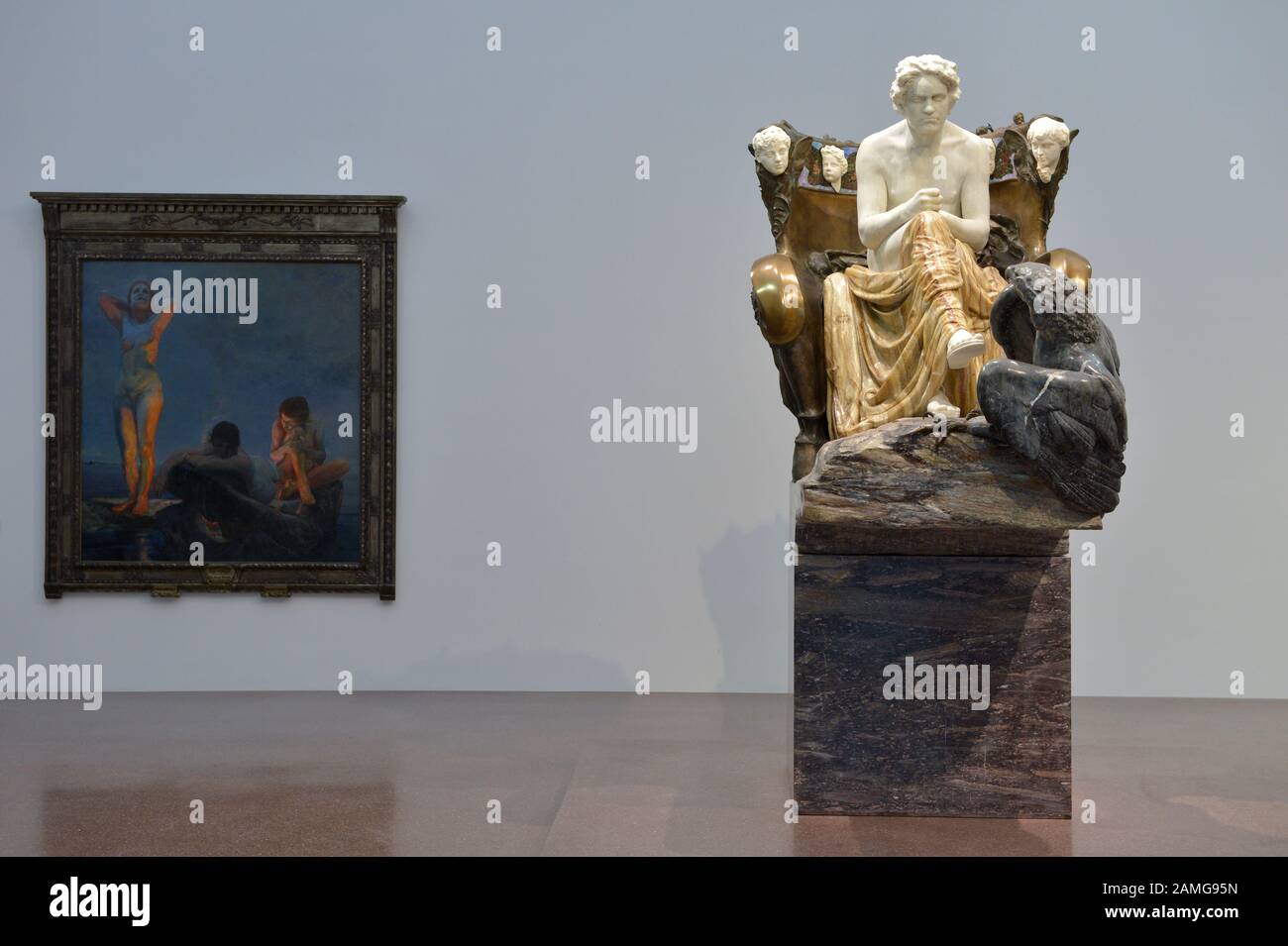 Leipzig, Germany. 17th Dec, 2019. The Klinger sculpture "Beethoven" in ...