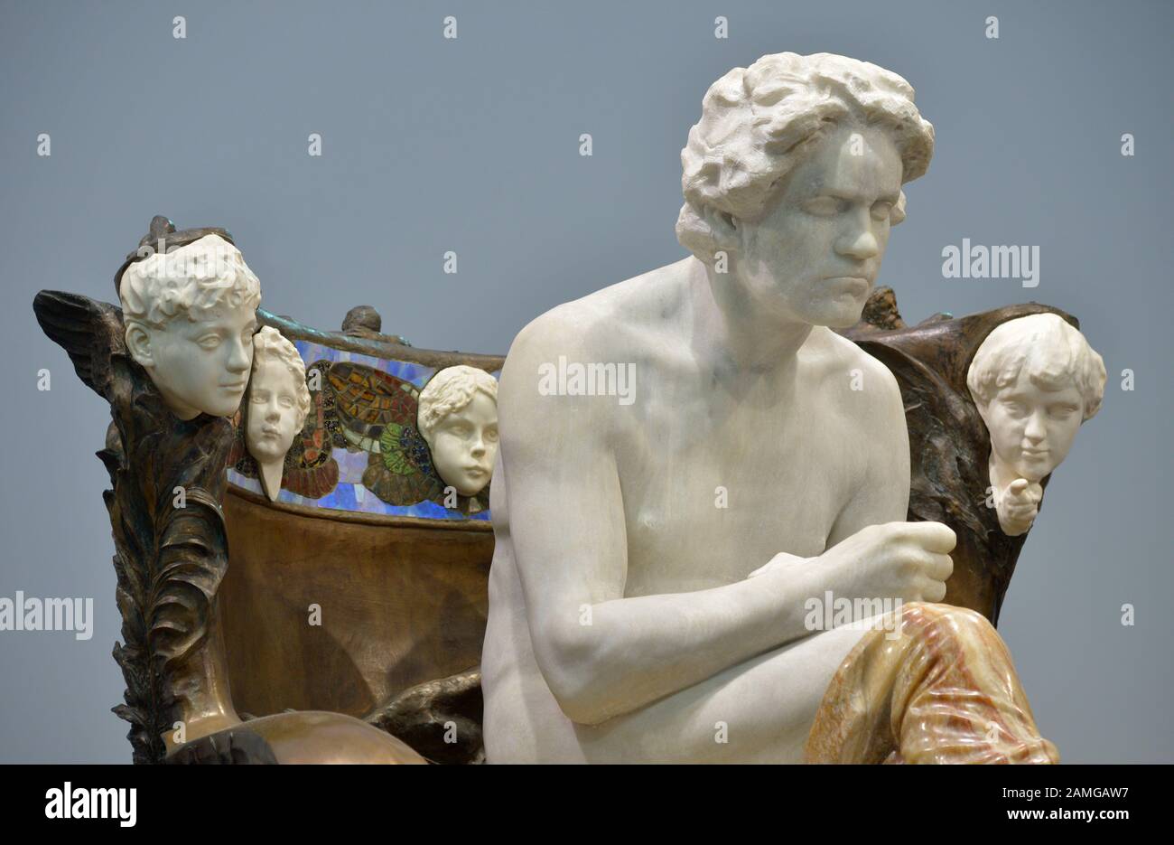 Leipzig, Germany. 17th Dec, 2019. The Klinger sculpture "Beethoven" in ...