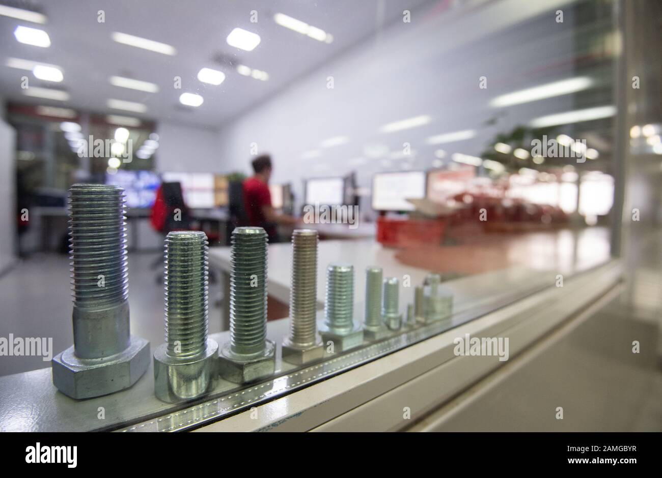 Stuttgart, Germany. 13th Jan, 2020. Screws are standing in the window ...