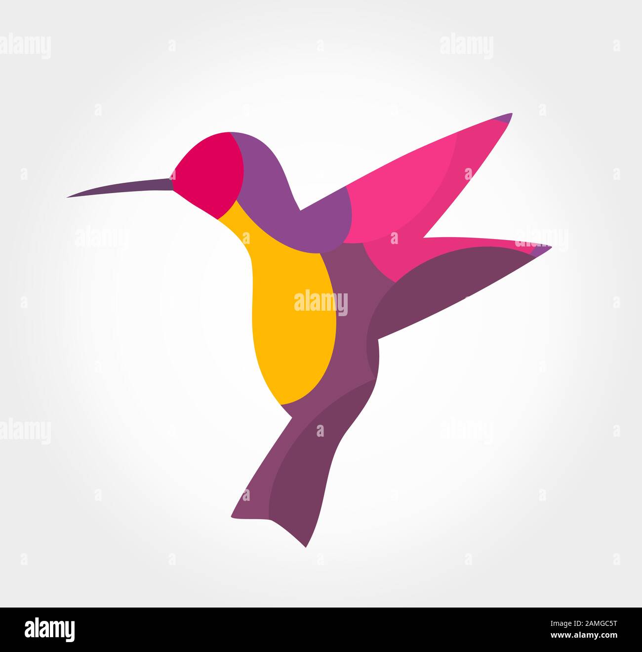 Colorful hummingbird abstract symbol. Vector illustration Stock Vector ...