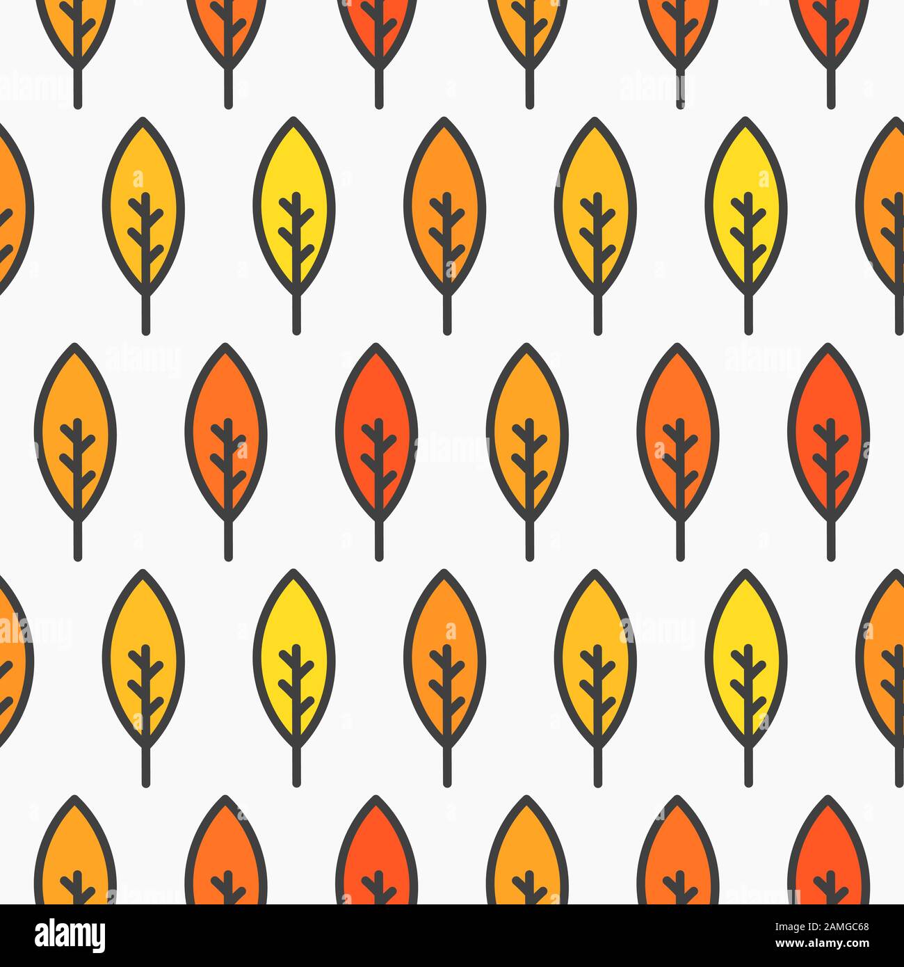 Autumn leaves wallpaper seamless pattern. Vector illustration Stock ...