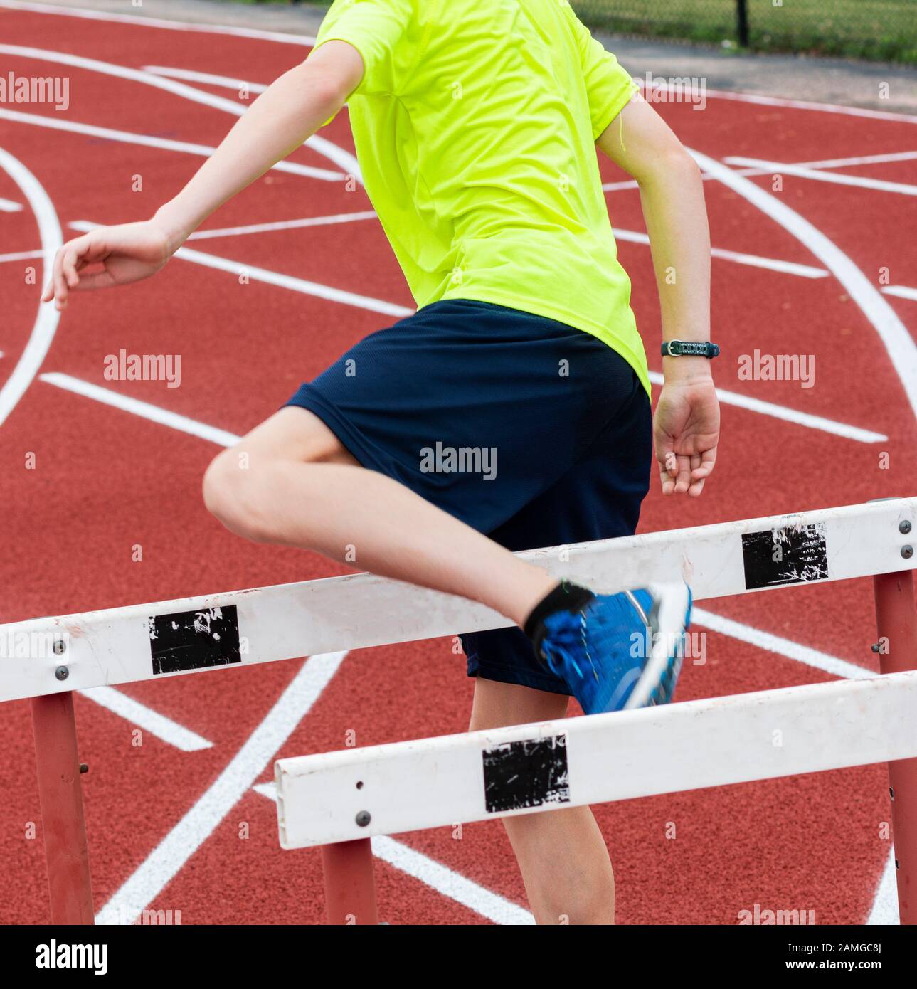 Track hurdles back hi-res stock photography and images - Alamy
