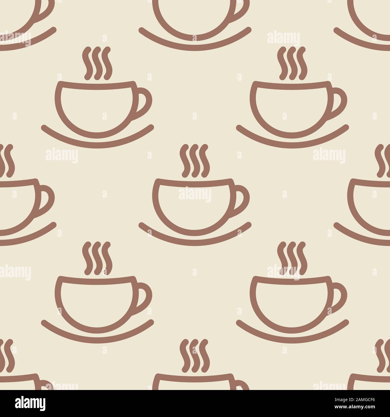 Coffee cups seamless wallpaper pattern. Vector illustration Stock ...