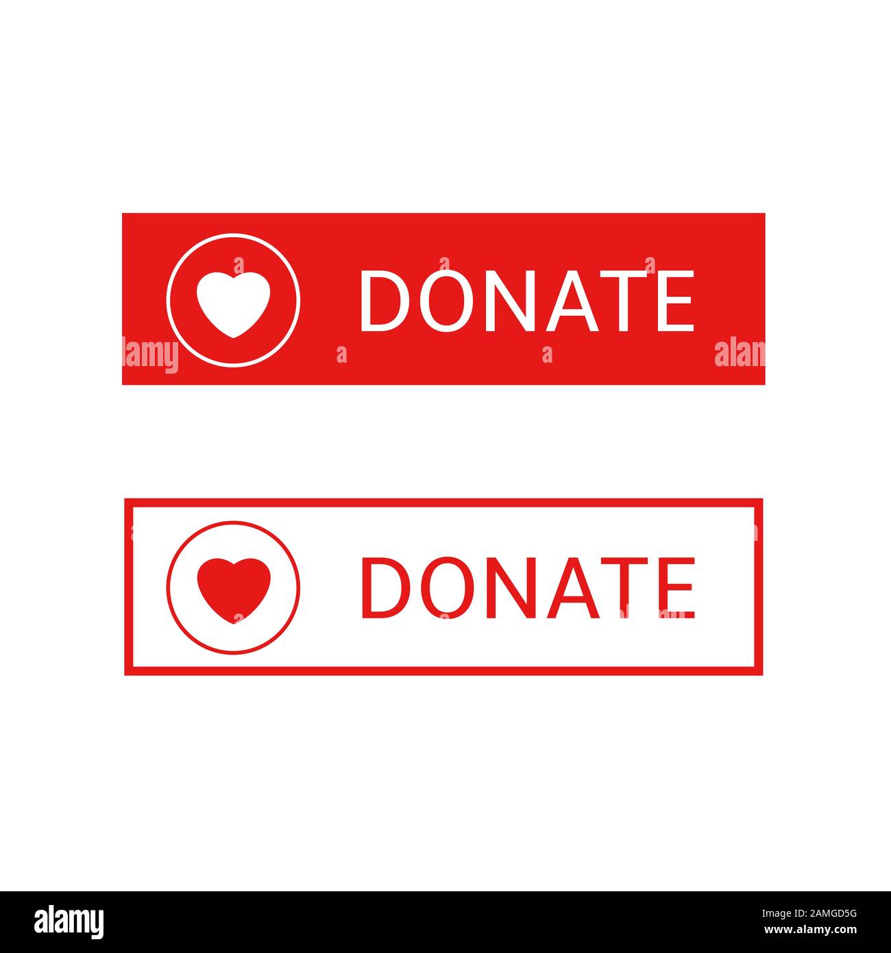 Donate button icon Stock Vector Image & Art - Alamy