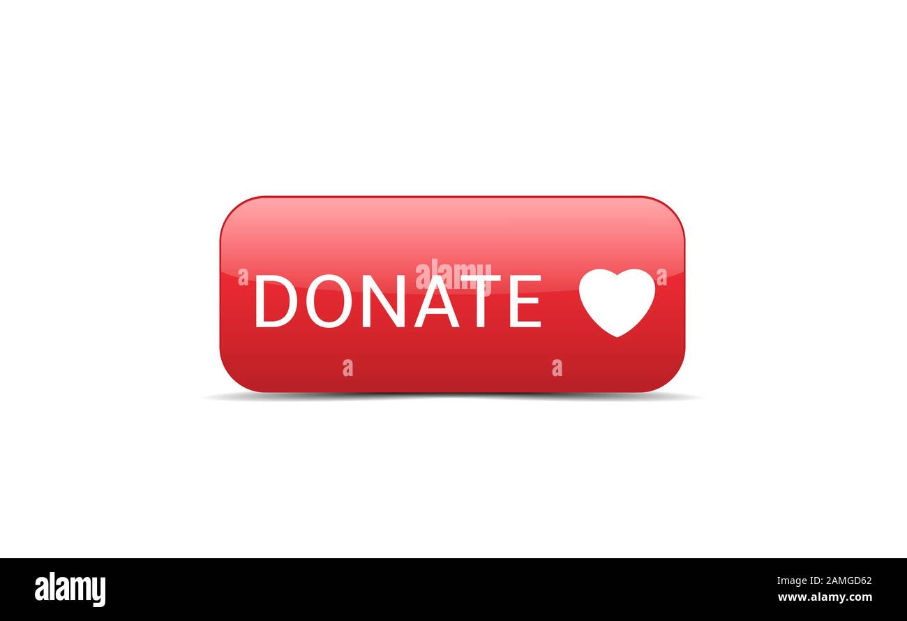 Donate button icon Stock Vector Image & Art - Alamy