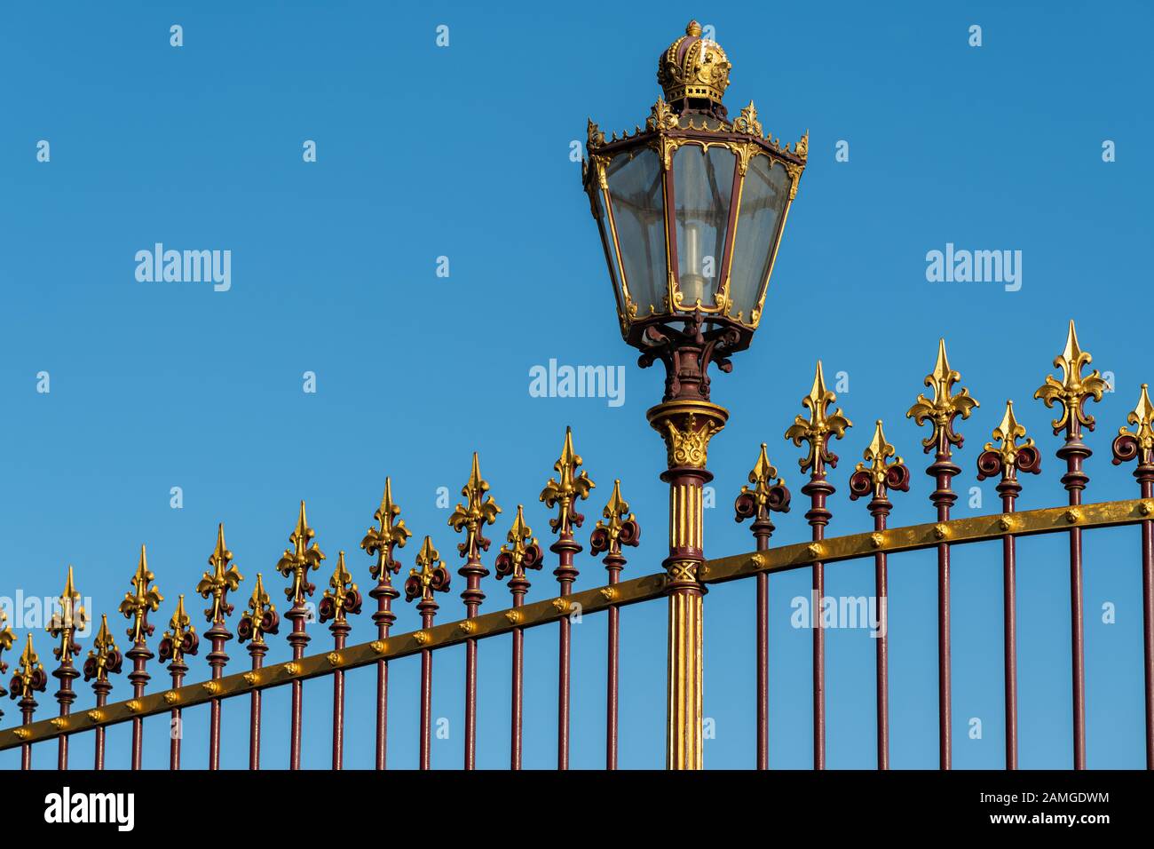 Gold wrought iron fence hi-res stock photography and images - Alamy