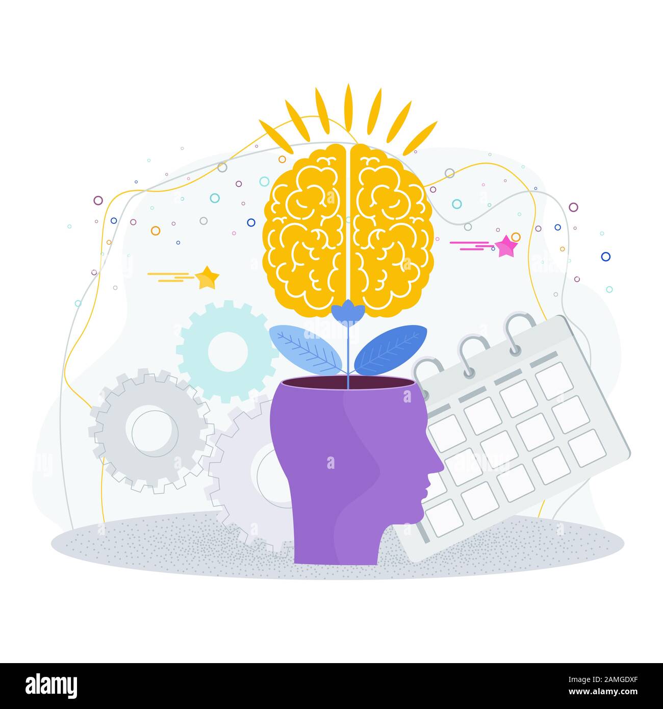 Brain is like a growing tree Stock Vector Image & Art - Alamy