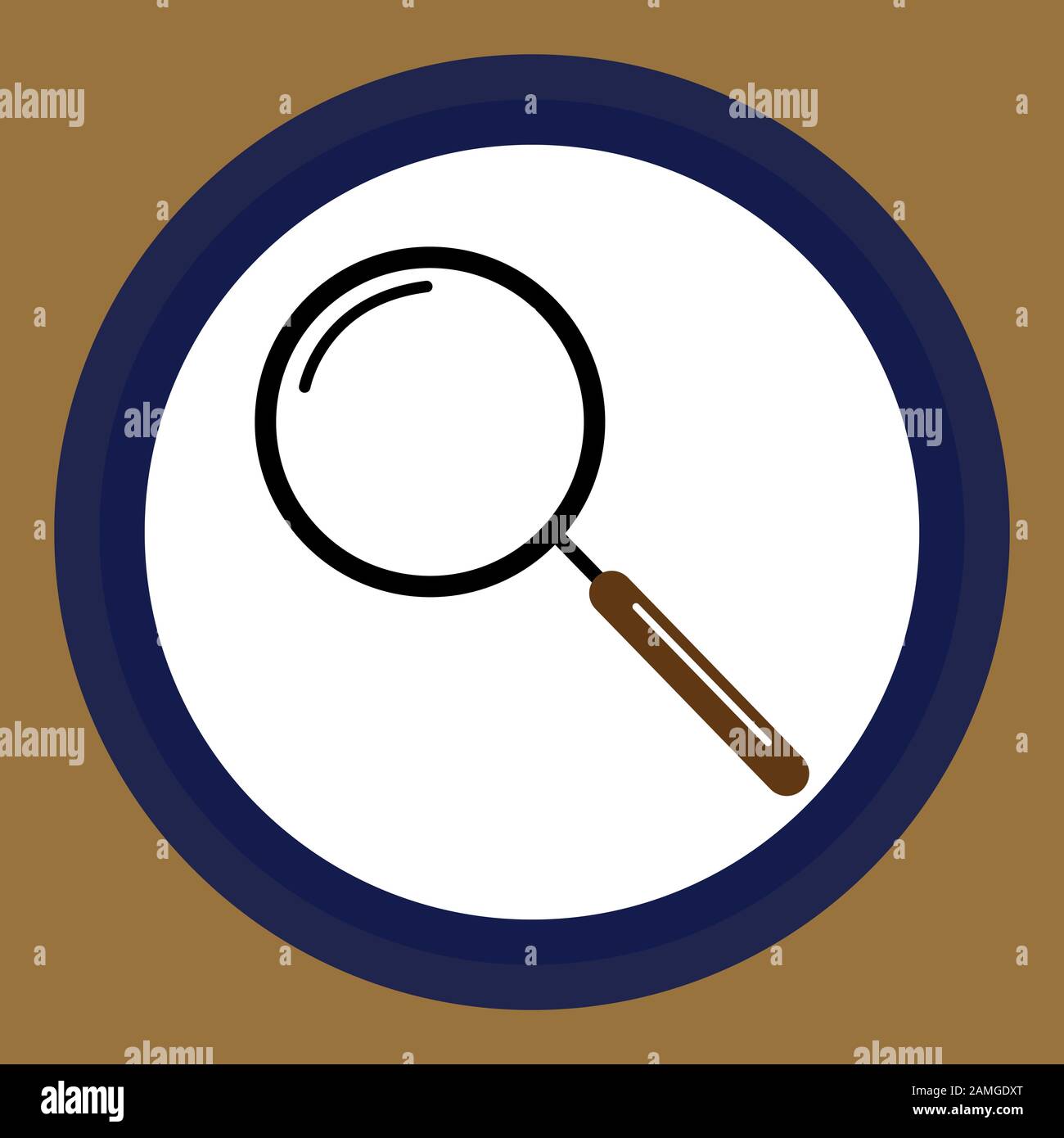 The magnifying glass icon, the search sign Stock Vector Image & Art - Alamy