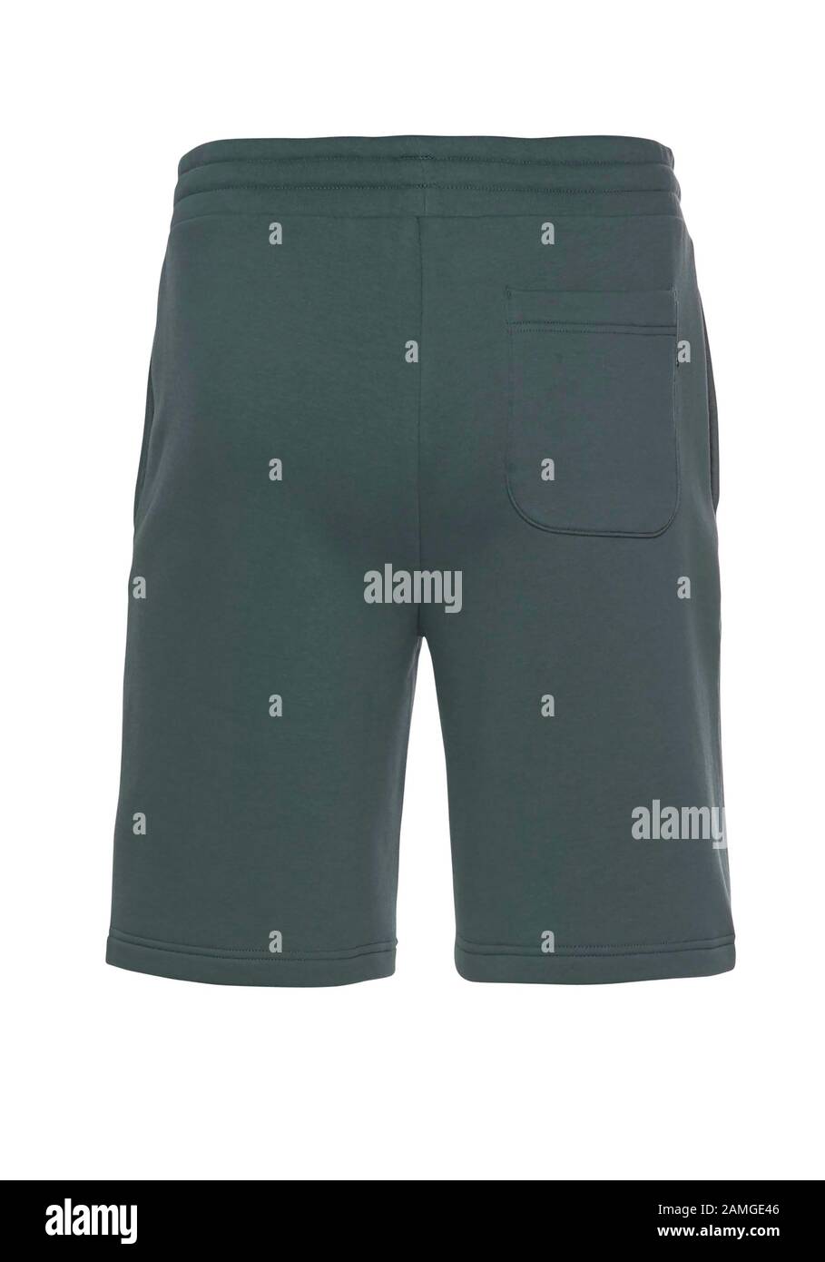 Sport short pant for male ,back view isolated on white background with ...
