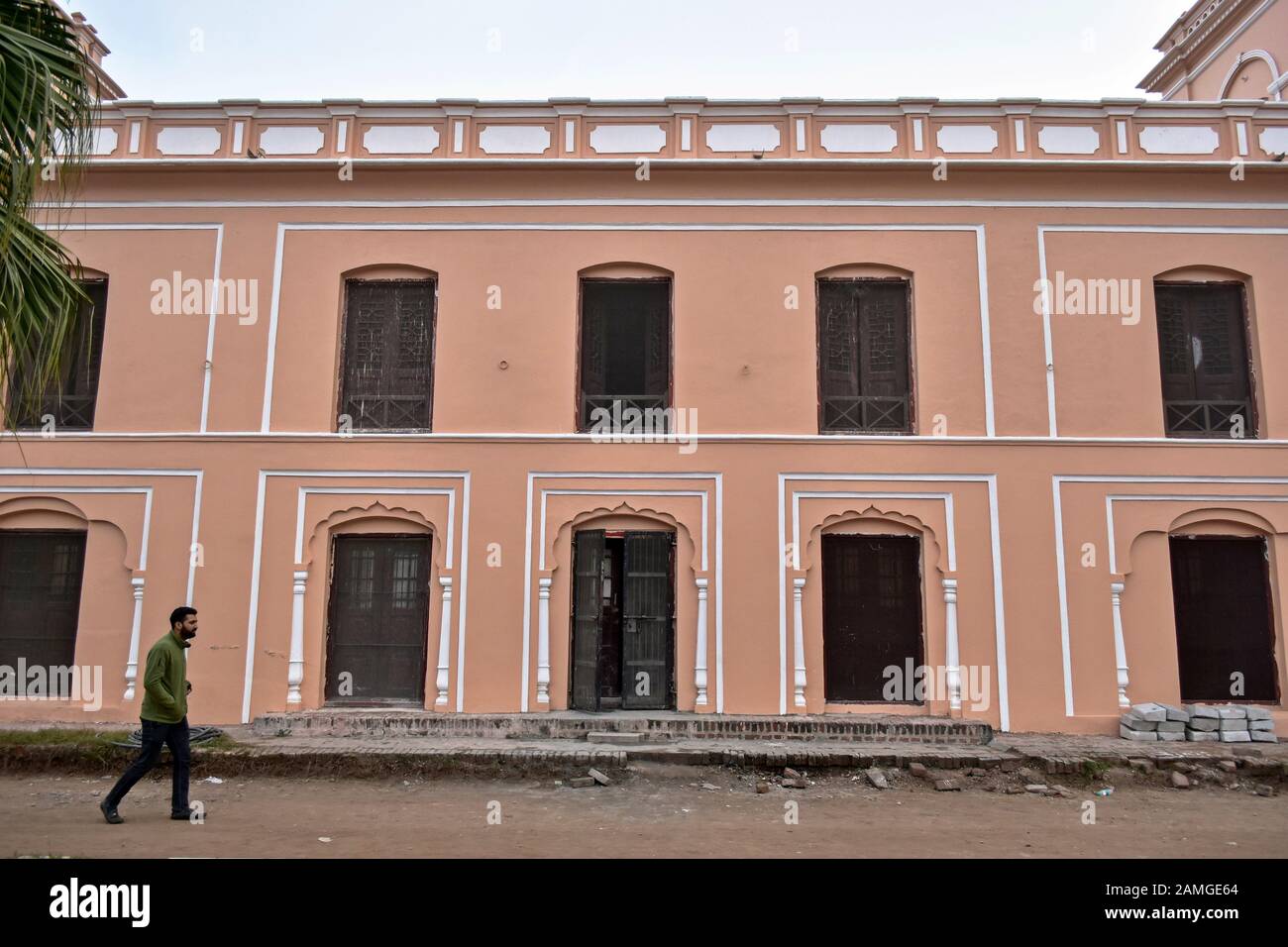 January 13, 2020, Patiala, India: A visitor walks around the Sheesh ...