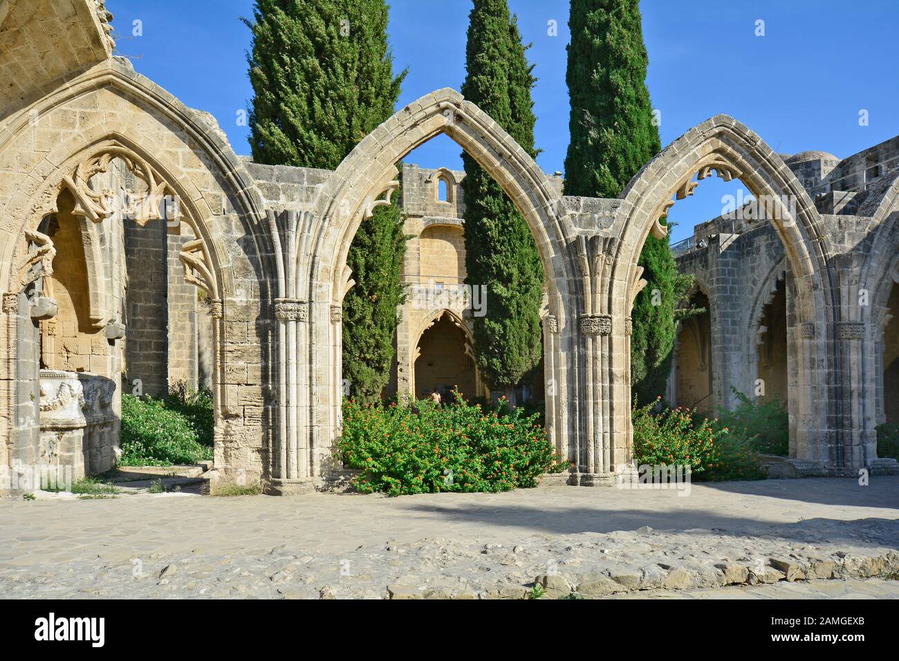 Cyprus, Bellapais Abbey Stock Photo - Alamy